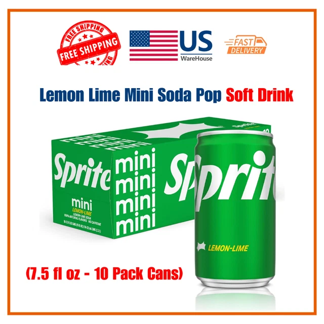 SPRITE LEMON LIME Mini Soda Pop Soft Drink, 7.5 fl oz, 10 Pack Cans $7. ...