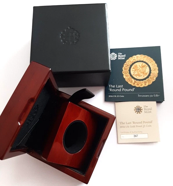 ROYAL MINT ' Gold One Pound ' Empty Box only USED £39.99 - PicClick UK