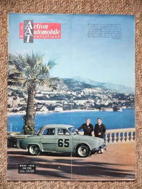 RARE FRENCH CAR magazine, Renault Dauphine Gordini Monte Carlo front ...