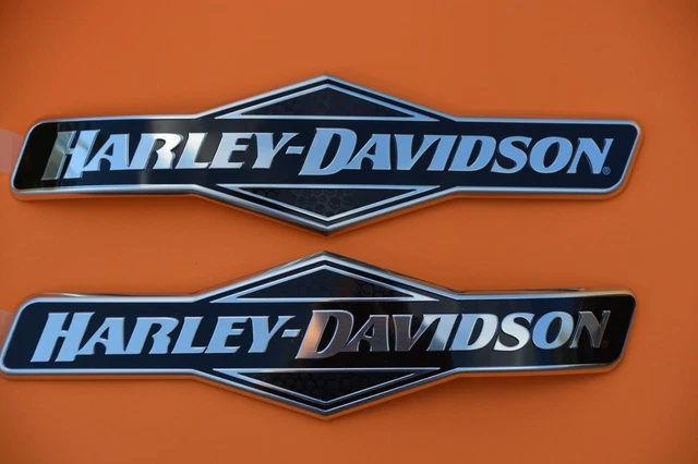 GENUINE HARLEY DAVIDSON Fuel Gas Tank Emblems Emblem Badges Fatboy £217 ...