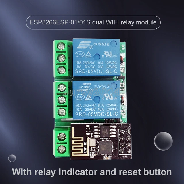 ESP8266 ESP-01/01S DC 5V Dual Channel WIFI Relay Module $4.87 - PicClick