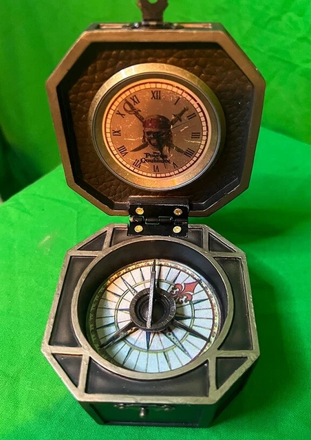 DISNEY JACK SPARROW COMPASS CLOCK REPLICA from PIRATES OF THE CARIBBEAN ...