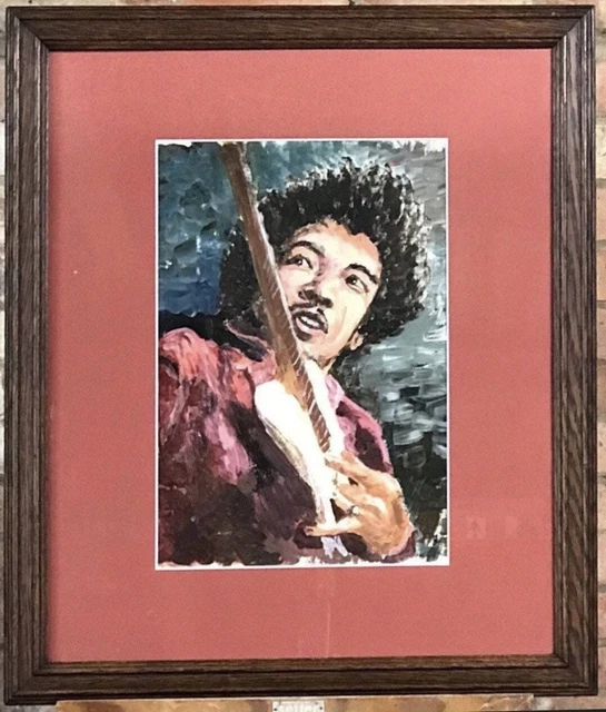FABULOUS ORIGINAL OIL Painting of Phil Lynott, Thin Lizzy Circa 1970’s ...