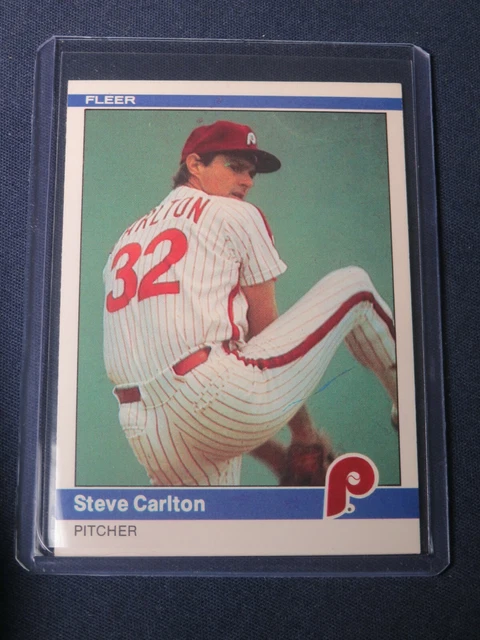 CARTE DE BASEBALL 1984 Fleer STEVE CARLTON #25 Philadelphia Phillies ...