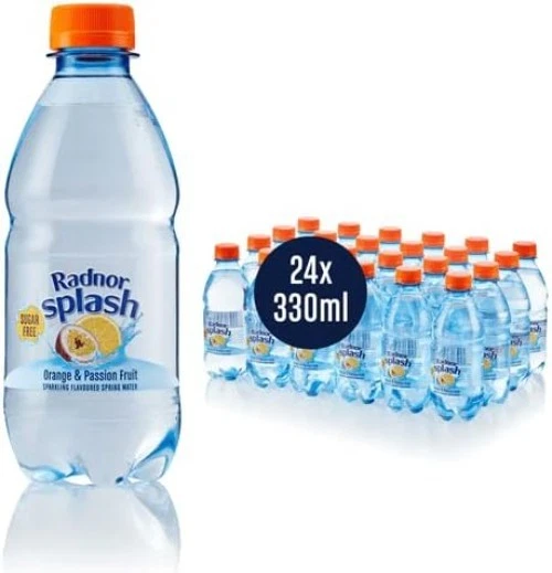 24-PACK RADNOR SPLASH Sparkling Water - Sugar-Free Orange ...