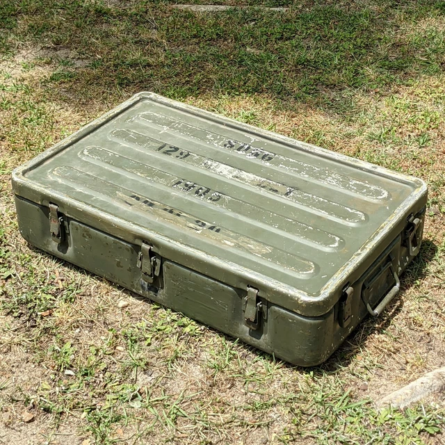 MILITARY CHEST ALUMINUM Trunk A&S Tribal Industries Storage Container ...
