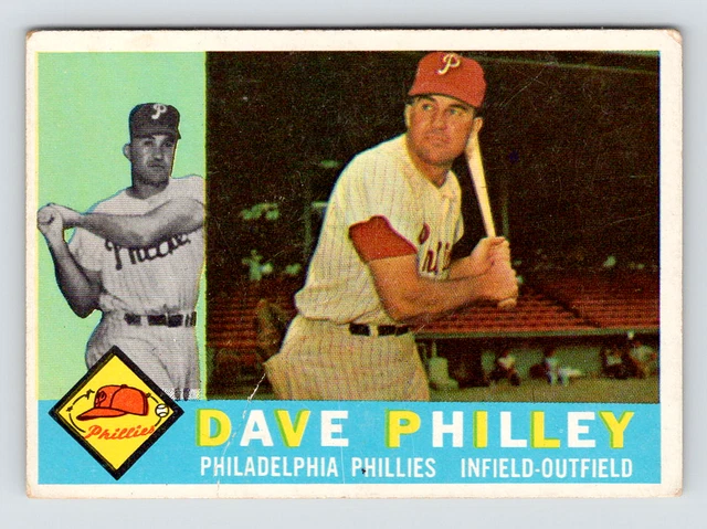 1960 TOPPS CARD, #52 Dave Philley, Phillies de Philadelphie EUR 4,13 ...