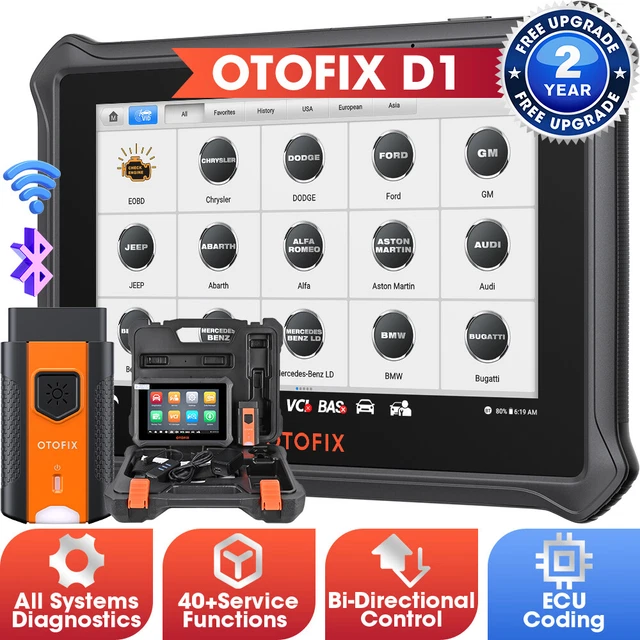 OTOFIX D1 OBD2 Escáner Coche Diagnóstico Bluetooth codificación ECU 40 ...