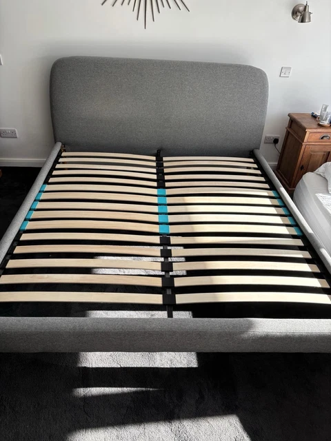 SIMBA SUPER KING Bed Frame With Upholstered Headboard £200.00 - PicClick UK