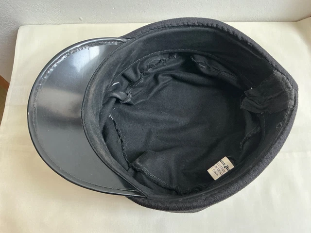 FRENCH POLICEMAN KEPI Black Hat Cap Visor Fancy Dress Theatre 'Allo ...