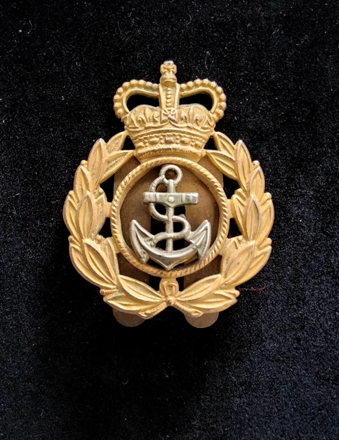 GENUINE ROYAL NAVY RN Chief Petty Officer's Bi-Metal Cap Badge British ...
