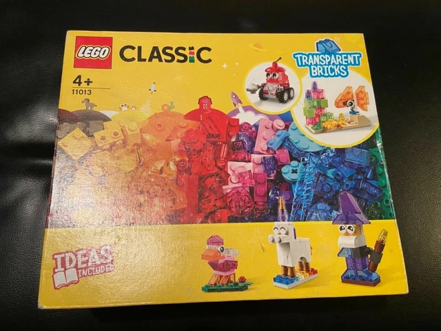 LEGO CLASSIC TRANSPARENT BRICKS IDEA Parts Block Building Toy 11013 £24 ...