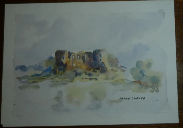 CASTLE, AN IMPRESSIONIST Watercolour by Allan Carter, mid 20th Century ...