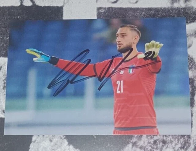 AUTOGRAFO GIANLUIGI DONNARUMMA Psg Euro ITALIA IDOLO HAND SIGNED FOTO ...