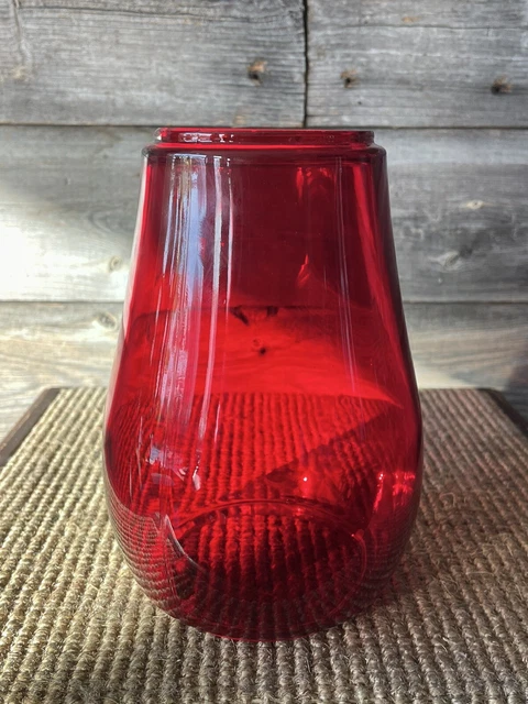 VINTAGE RAILROAD/RAILWAY LANTERN Ruby Red Globe Barn Lantern Hurricane ...