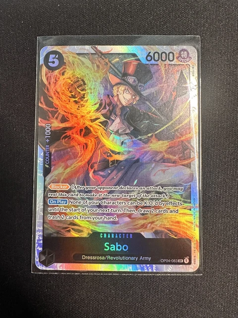 SABO OP04-083 SR One Piece TCG Kingdoms Of Intrigue Near Mint English Single $30.00 - PicClick AU