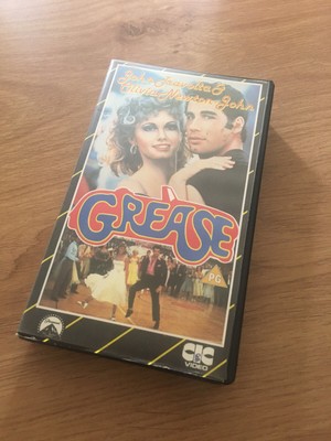 GREASE VHS ORIGINAL 80s CIC VHS STRIPEY BOX COLLECTABLE VIDEO RARE ...