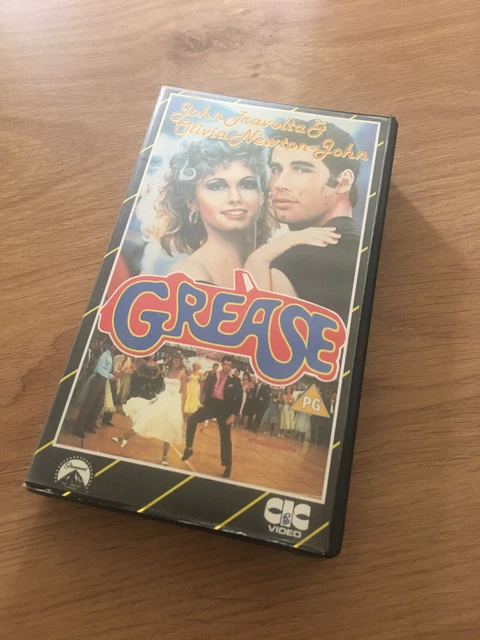 GREASE VHS ORIGINAL 80s CIC VHS STRIPEY BOX COLLECTABLE VIDEO RARE ...