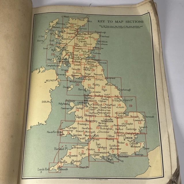 GREAT BRITAIN MAP KEY ROUTE MAPS Simplified 1930s £12.00 - PicClick UK