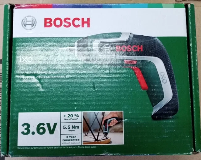 BOSCH IXO CORDLESS Screwdriver 3.6 V Lithium-Ion Battery USB Charger ...