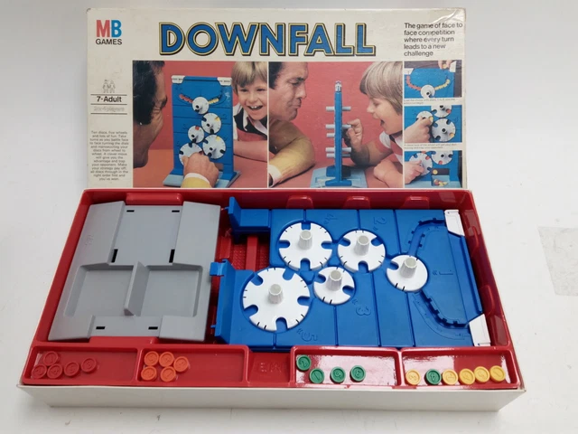 VINTAGE MB GAMES Downfall Strategy Board Game Complete 2-Player Puzzle ...