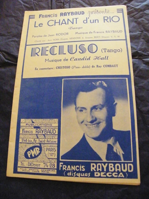 & SPARTITO IL Canto Un Rio Francis Raybaud Recluso Candid Hall " EUR 14 ...