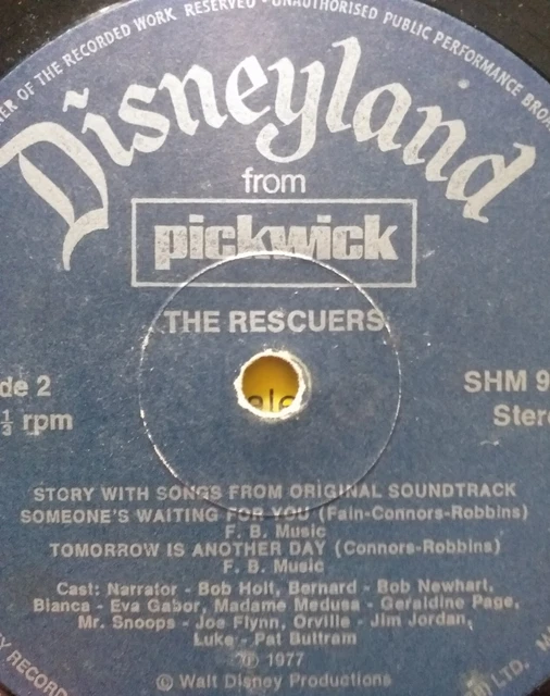 THE RESCUERS - Walt Disney Original Soundtrack - 1977 - 12" Vinyl Lp £5 ...