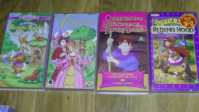 REGGIE RABBIT CINDERELLA Quasimodo VHS Video Cartoon Animated Joblot ...