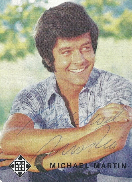 MICHAEL MARTIN ORIGINAL Autogramm signierte Telefunken Postkarte 70er ...