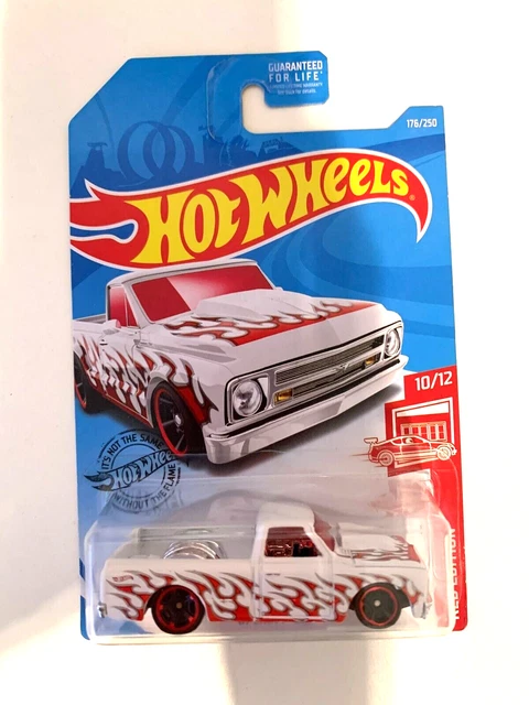 HOT WHEELS RED Edition '67 Chevy C10 Flames White NEW diecast truck EUR ...