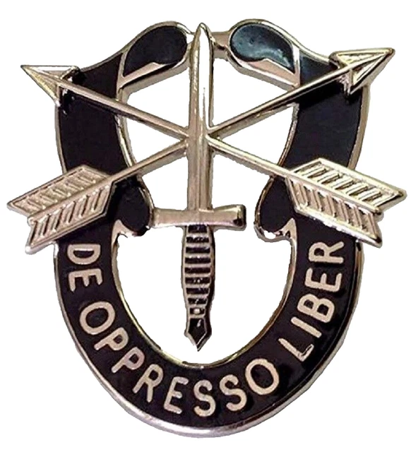 US SPECIAL FORCES Insignia Unit Crest Uniform Badge Pin DE OPPRESSO ...