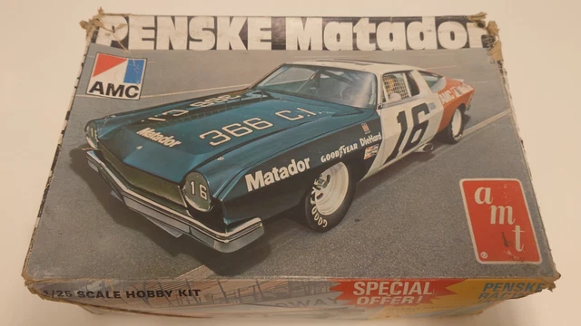 AMT PENSKE AMC Matador Stock Car - 1/25 Scale Model Kit Collection Lot ...