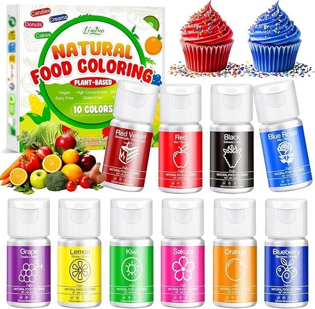 FOOD COLOURING LIQUID Set, Food Grade Food Dye Edible Vibrant 10 ...