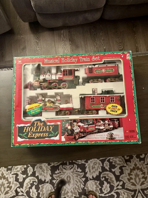 VTG ANIMATED THE Holiday Express-Musical Holiday Train Set 1996 WINTER ...