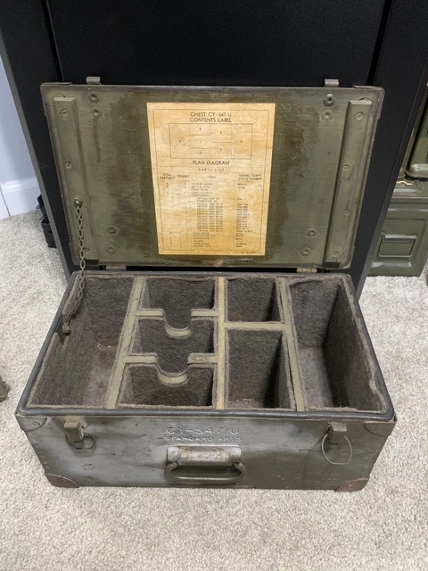 WWII US MILITARY CY-547/U radio wood storage box chest £122.98 ...