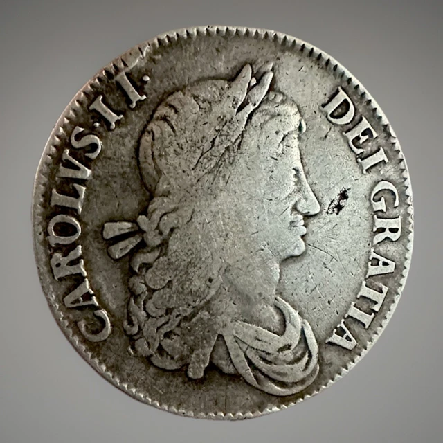 CHARLES II, 1663, Silver Crown £1.00 - PicClick UK