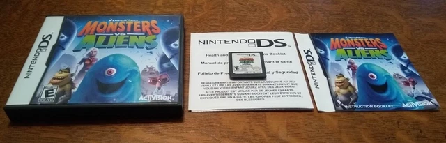 MONSTERS VS ALIENS (Nintendo DS XL Lite 2DS 3DS) COMPLETE TESTED Manual ...
