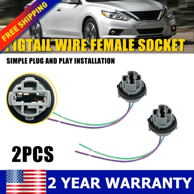 7440 BULB PIGTAIL Wire Female Socket Front Turn Signal Light Harness ...