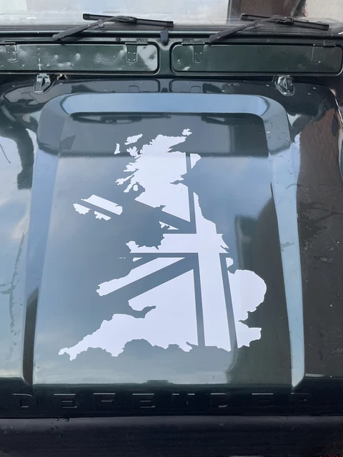 LAND ROVER DEFENDER Discovery Bonnet British Sticker Graphics Adventure ...