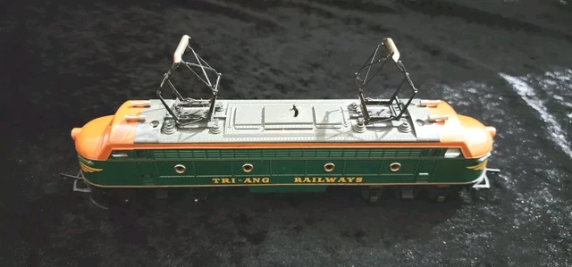 TRI-ANG R257 ORANGE Green Pantograph Locomotive, Good Condition. $150. ...