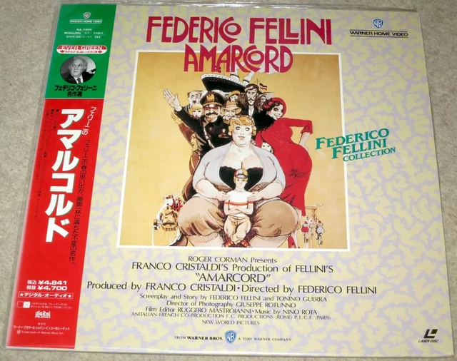 FEDERICO FELLINI AMARCORD Franco Cristaldi LASERDISC LD NTSC Japanese ...