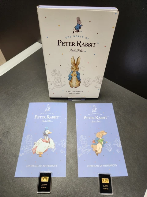 THE WORLD OF Peter Rabbit Solid Gold Ingot Bars (Peter Rabilbit/ Jemima ...