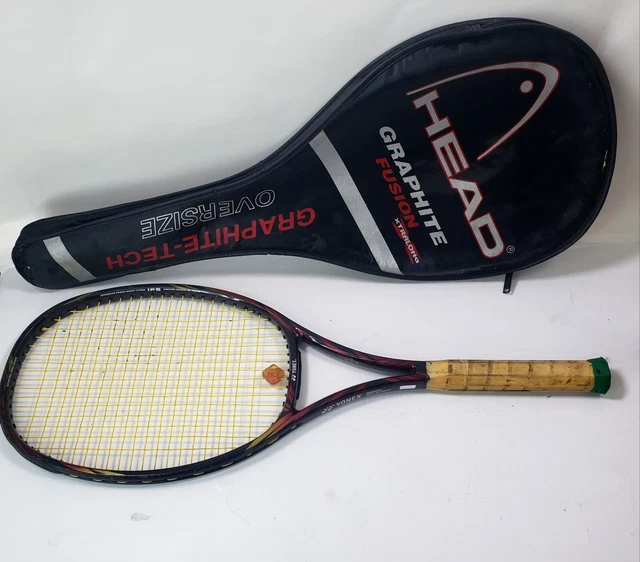 HEAD GRAPHITE FUSION Extra Long Oversized Tennis Racquet 4 1/2 Grip w ...