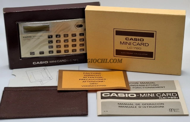 CASIO LC 78G Electronic Mini Card Lcd Calculator Vintage 1978 Old Stock ...