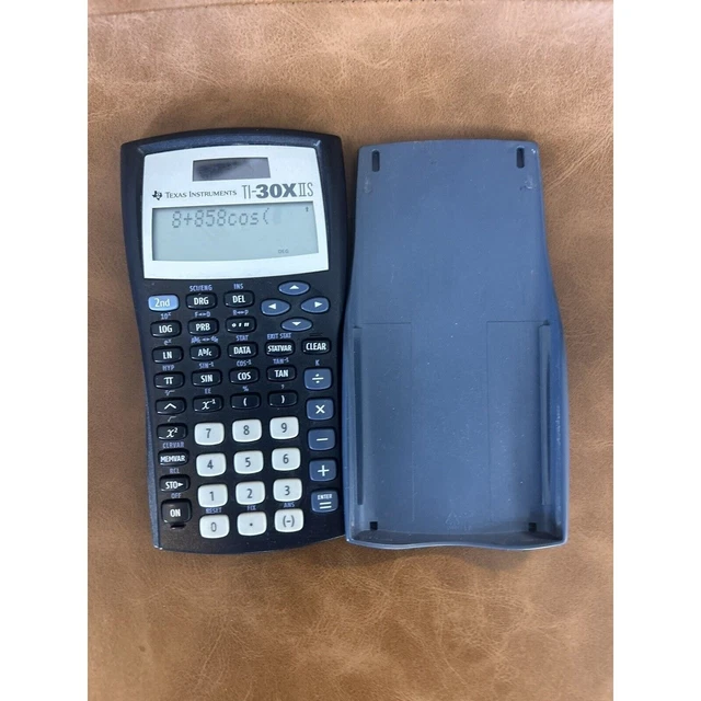 TEXAS INSTRUMENTS TI-30X IIS Scientific Calculator-Black and Blue-Used ...