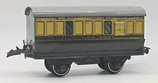 HORNBY SERIES O Gauge GWR Guard Carriage Coach 1930s Chocolate & Cream ...