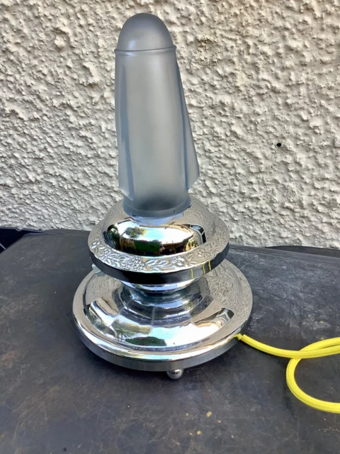 RETRO VINTAGE ART Deco Chrome rocket Lamp from the estate of Seymour ...