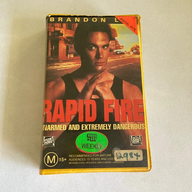 RAPID FIRE CLAMSHELL VHS - Ex-Rental Tape Brandon Lee Action 1992 Rare ...