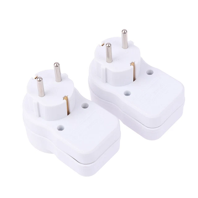 EUROPEAN SOCKET TO Plug With Switch EU Travel Adapter Socket Plug With ...