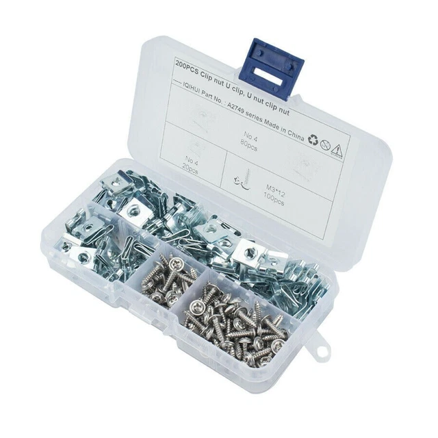 NEW U CLIPS Speed Fasteners Screw Spire Self Tapping 200Pcs/Set ...